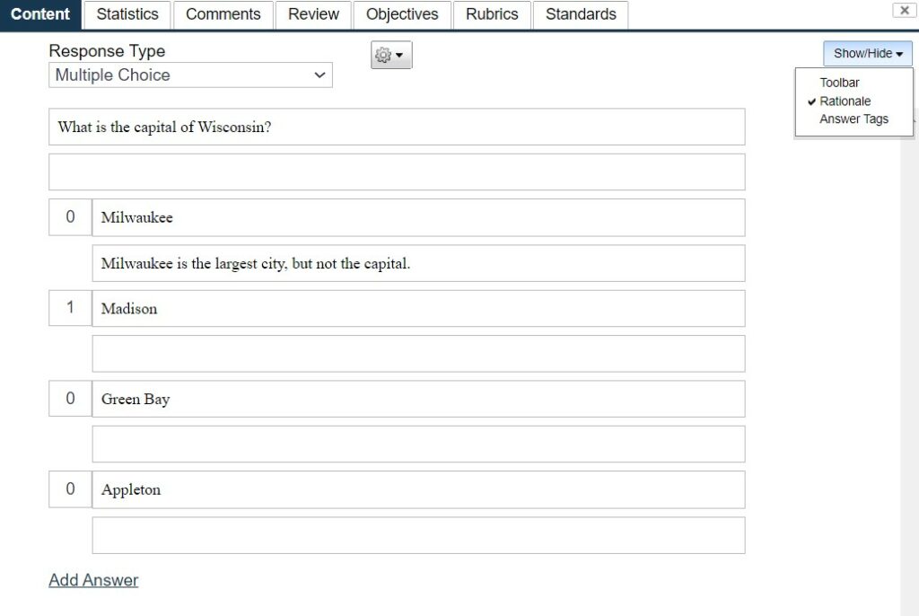 Appendix K - Overview of Item Types – Assessment Systems
